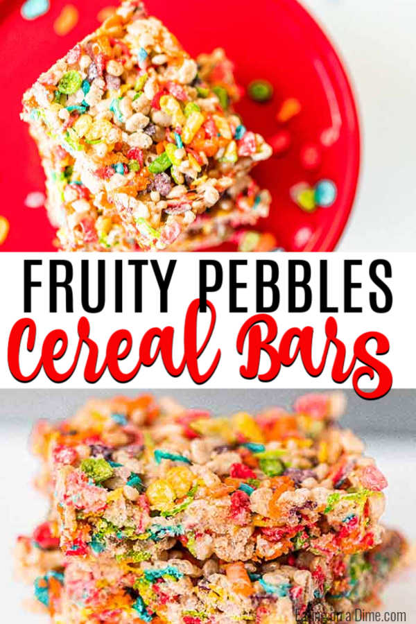 Fruity Pebble Treats - Easy Treat Bars the kids will love!