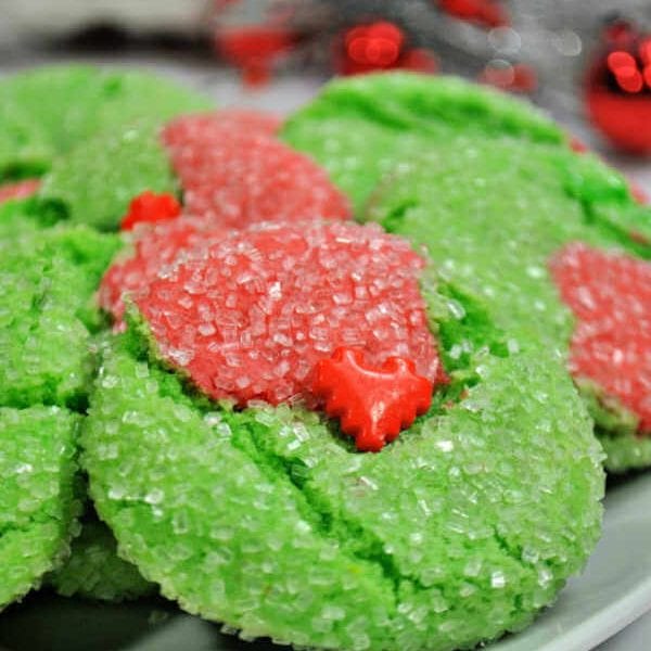 Grinch Cookies Recipe - Easy Grinch Crinkle Cookies