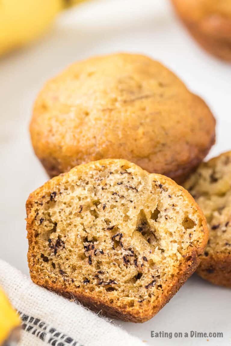 Banana Bread Mini Muffins for Quick Breakfast - Eating on a Dime