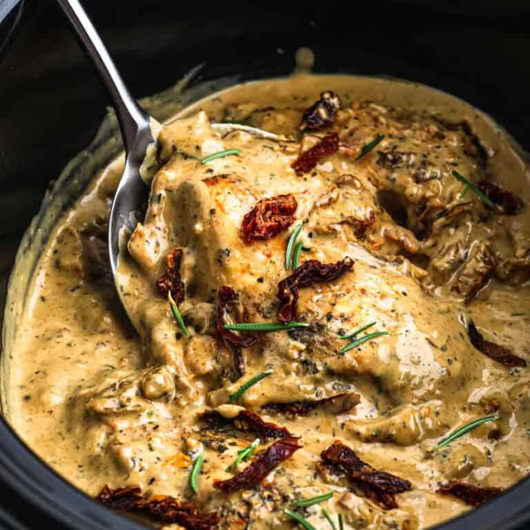 Crock Pot Sun Dried Tomato Chicken - Eating on a Dime