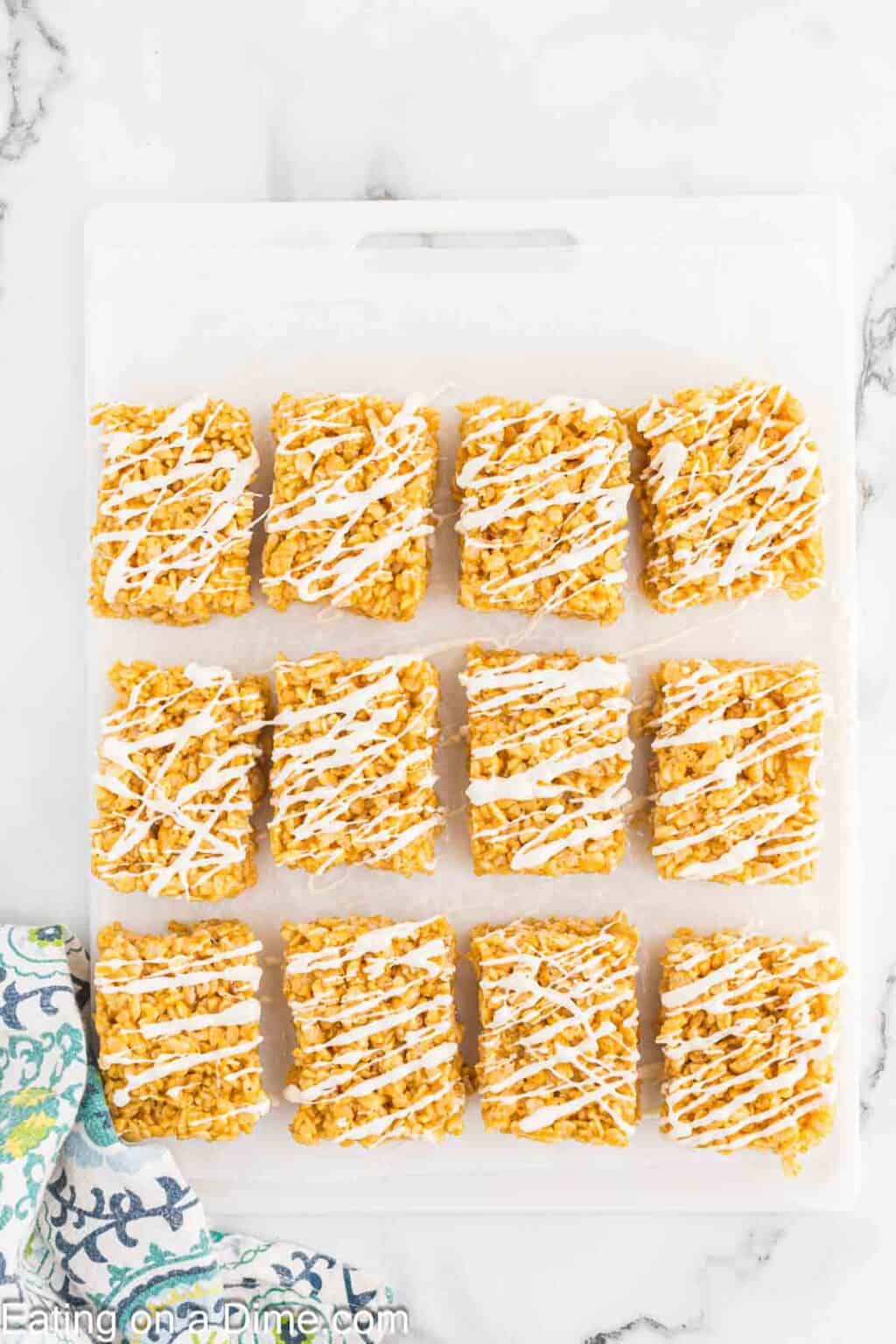 Pumpkin Rice Krispie Treats - Eating on a Dime