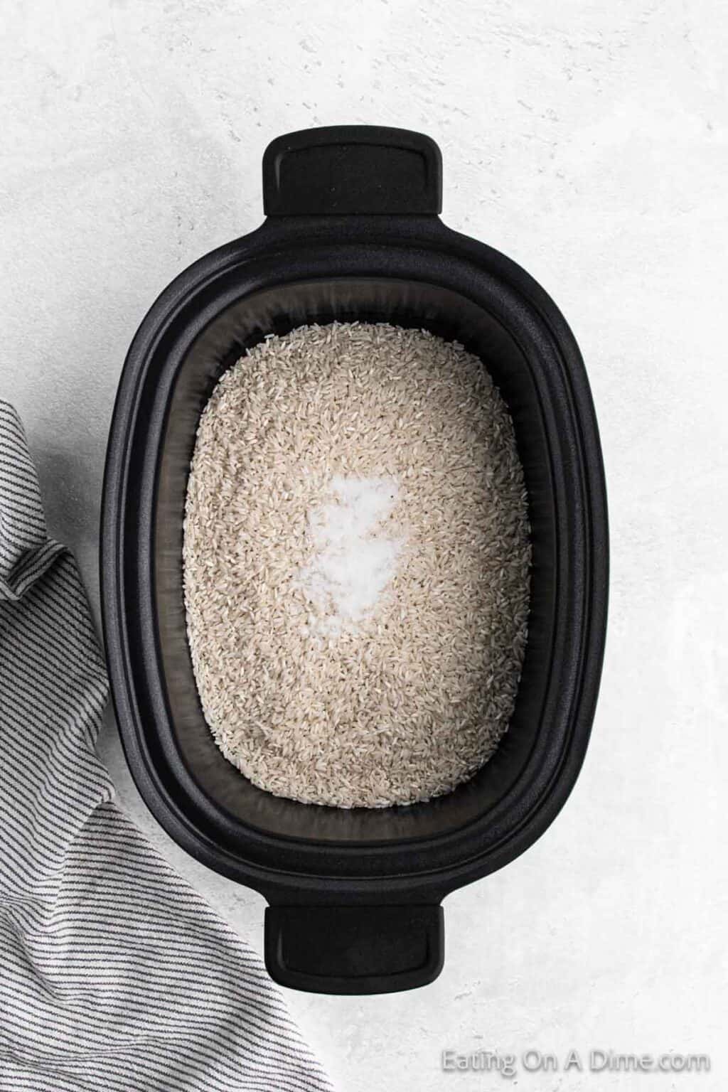 Crock Pot Rice - Eating on a Dime