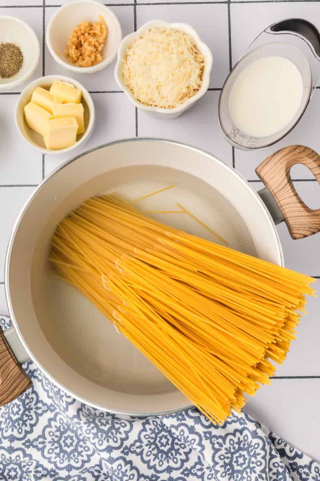 Garlic Parmesan Pasta - Eating on a Dime