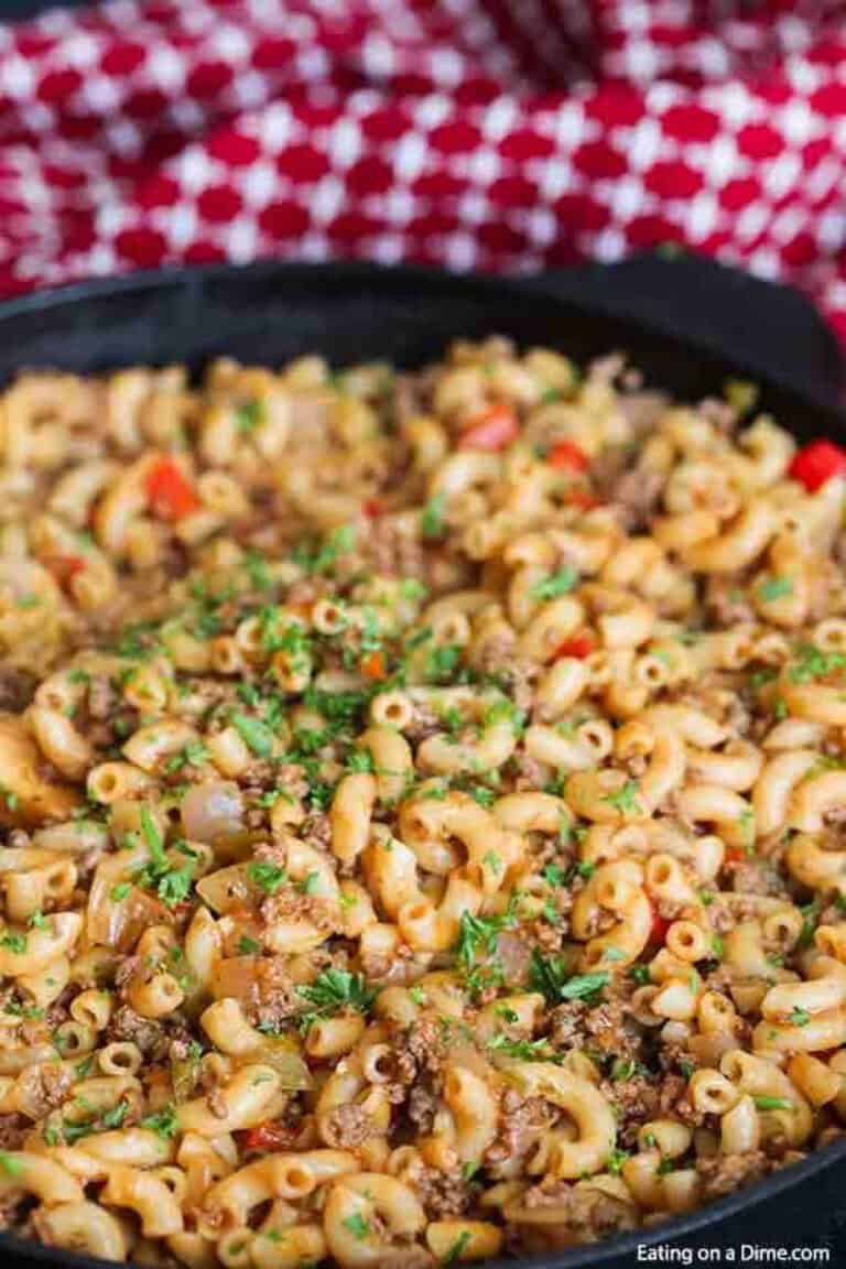 Skillet macaroni and beef recipe - macaroni and beef recipe