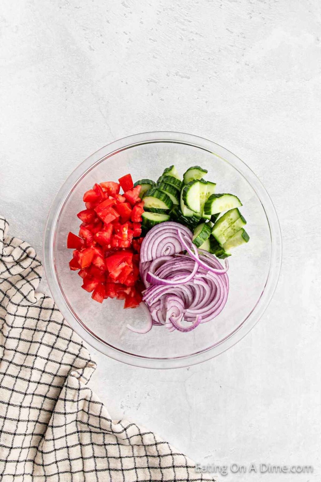 Easy Cucumber and Tomato Salad with Red Onion