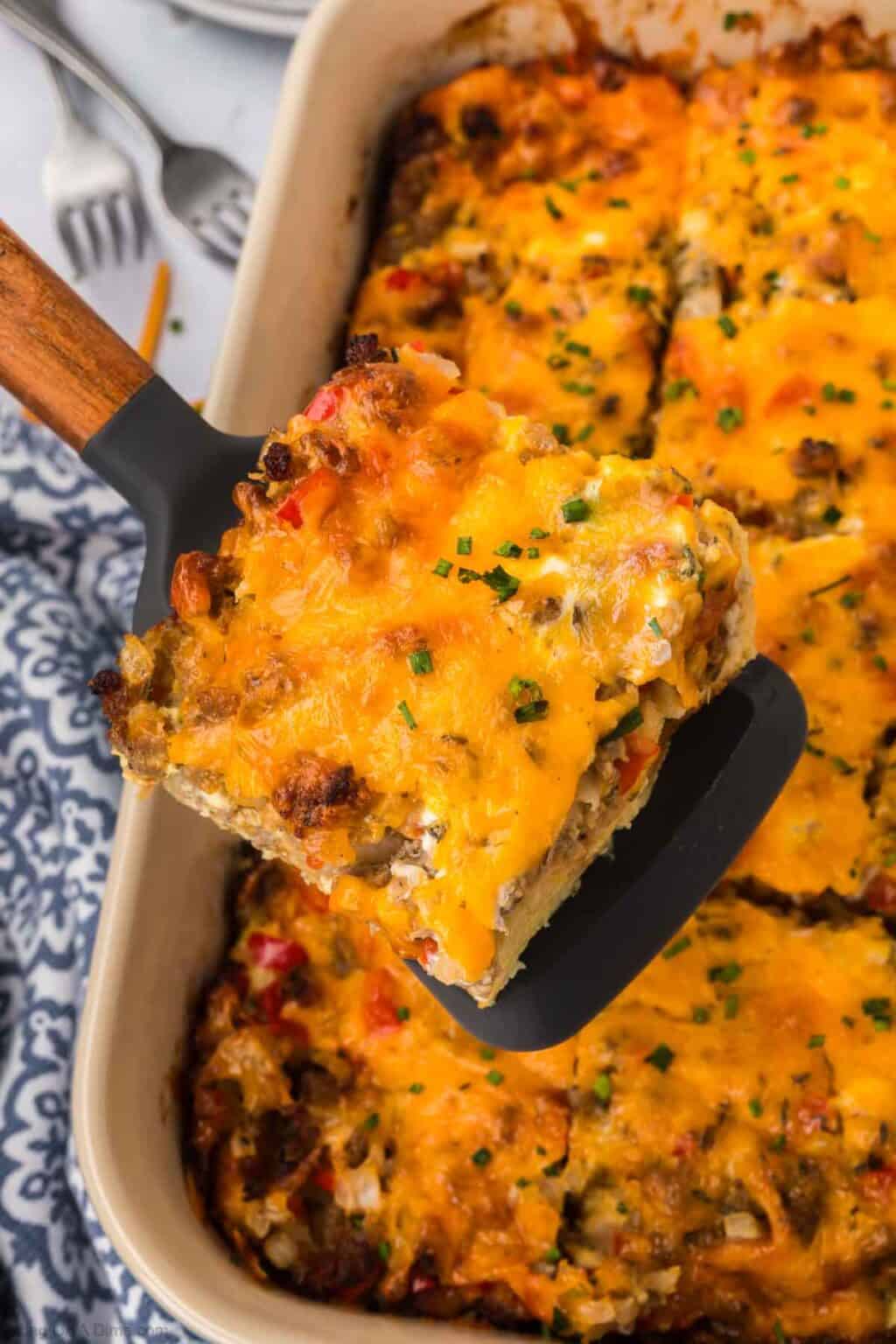 Sausage and Egg Breakfast Casserole - Eating on a Dime