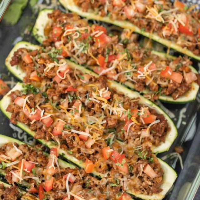 The Best Zucchini Taco Boats - Easy Taco Stuffed Zucchini Boats Recipe