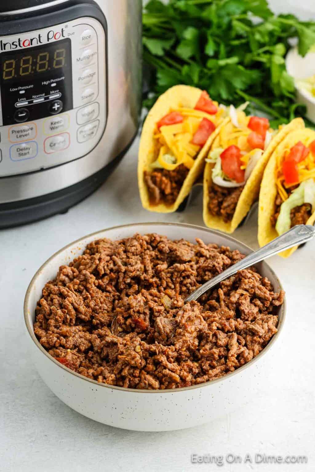 Instant Pot Taco Meat - Eating on a Dime