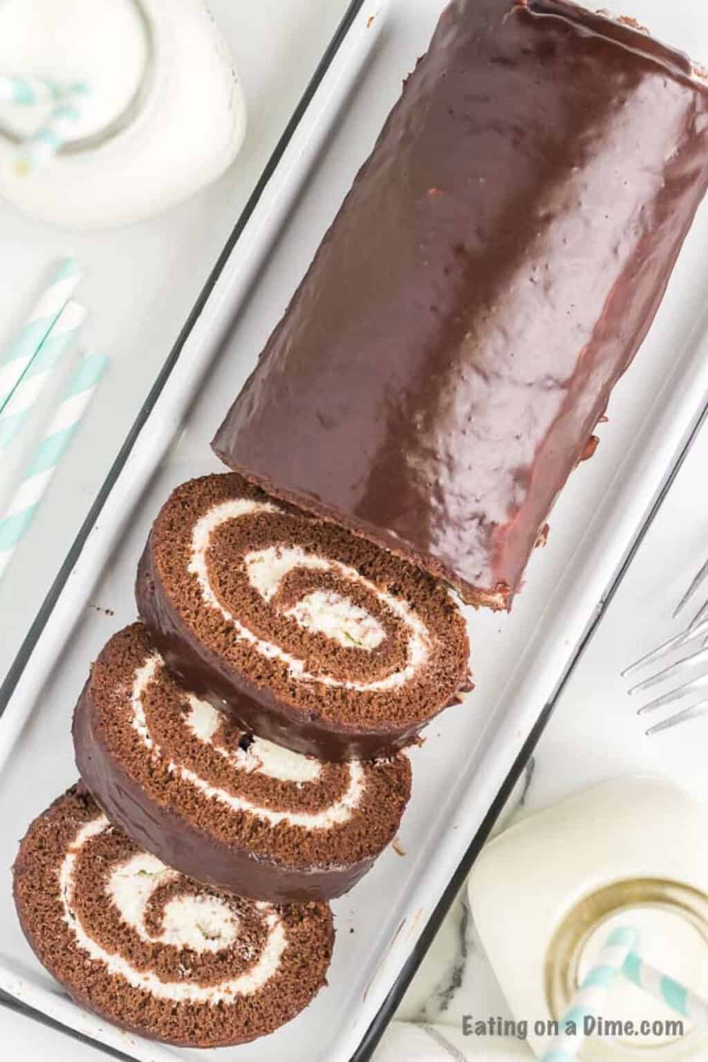Chocolate Ganache Cake Roll Recipe - Easy and Delicious