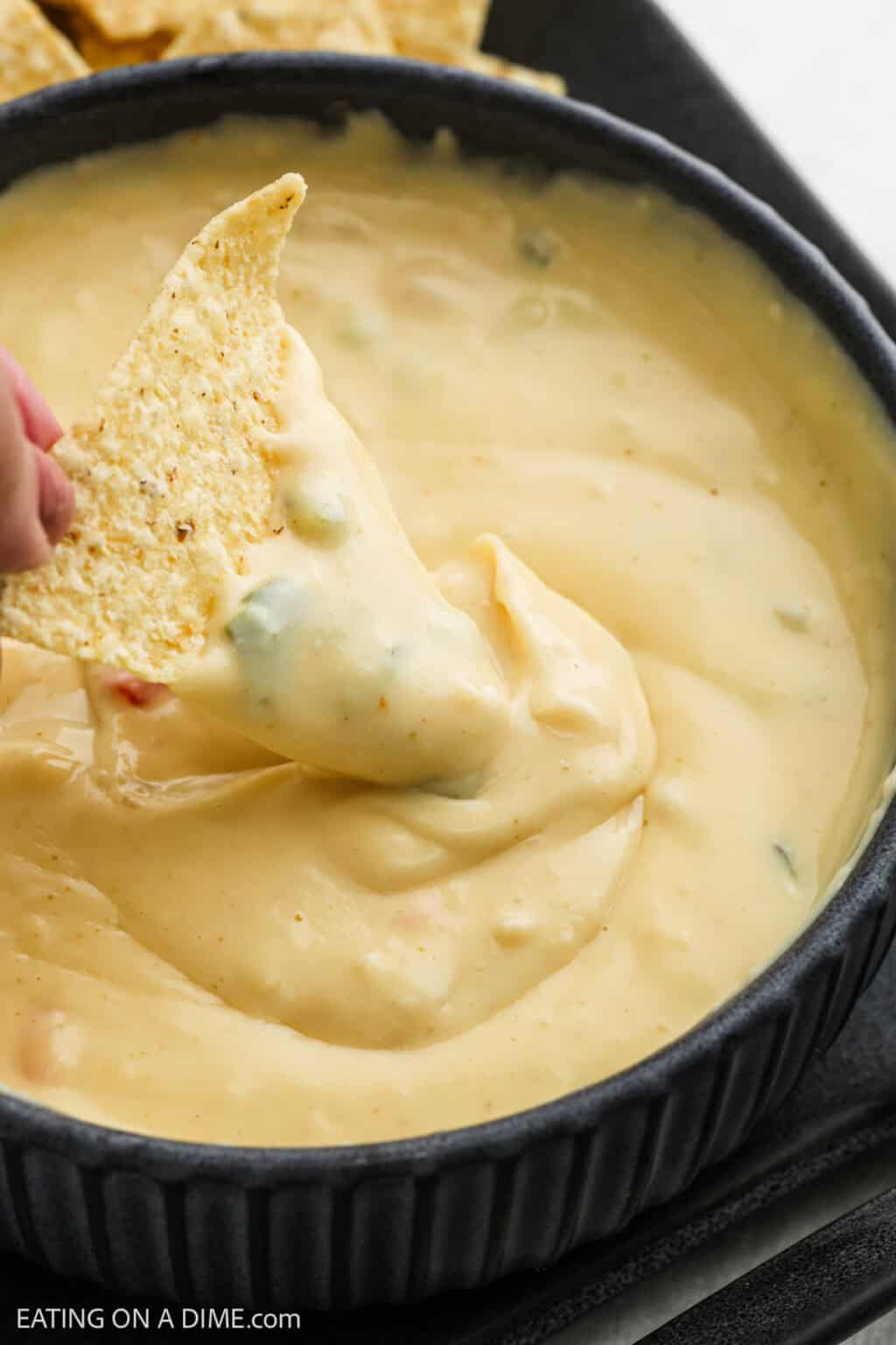 Copycat Chipotle Queso Blanco - Eating on a Dime