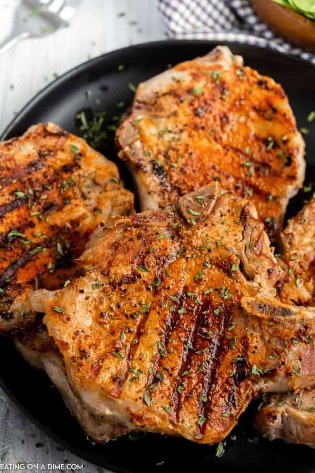 Bone In Pork Chops on the Grill - Eating on a Dime