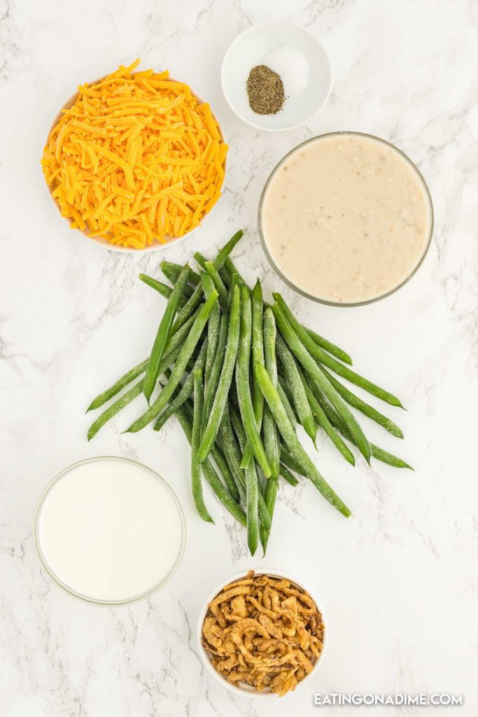 Cheesy Green Bean Casserole - Eating on a Dime