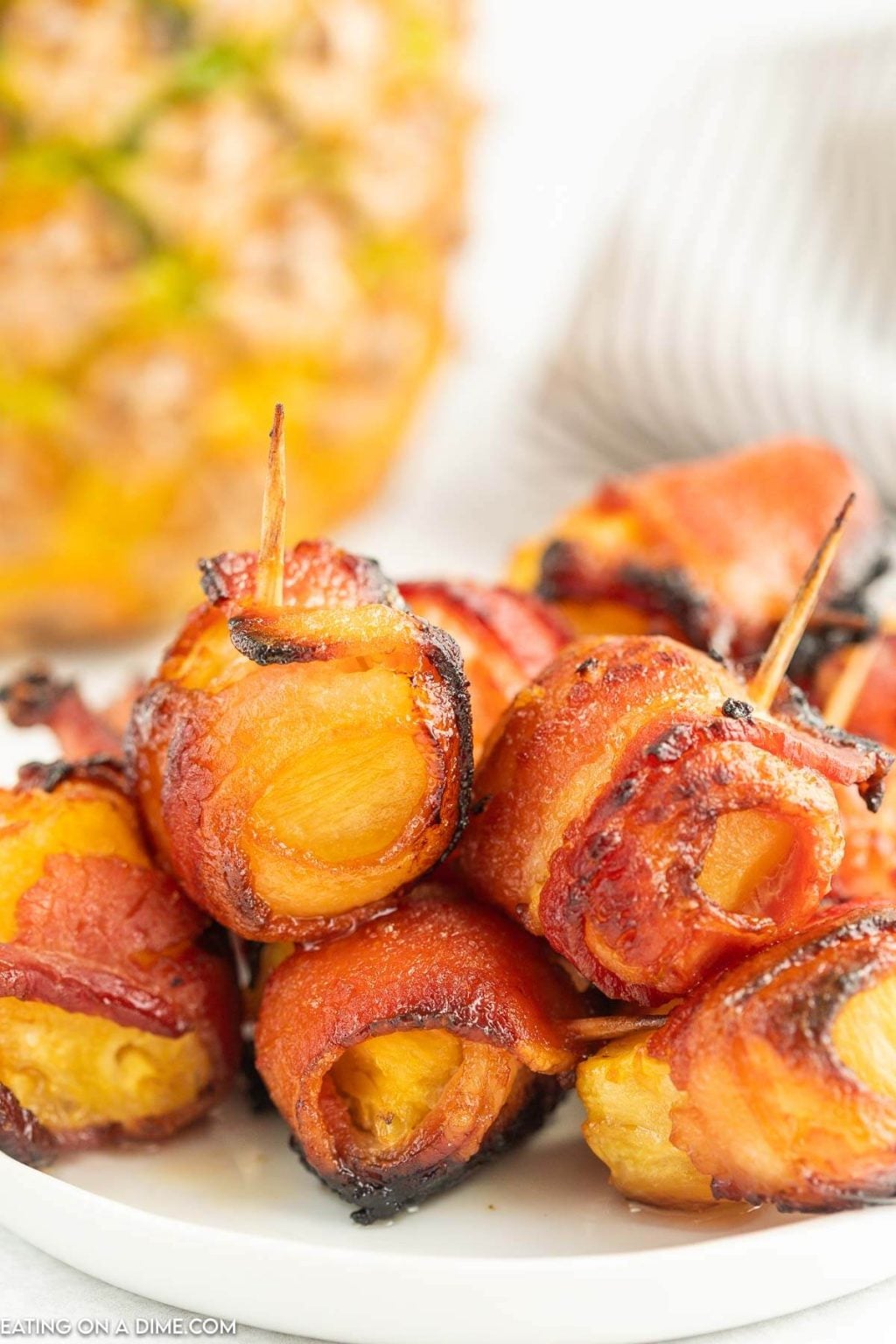 Bacon Wrapped Pineapple Bites: Perfect Appetizer Recipe - Eating on a Dime