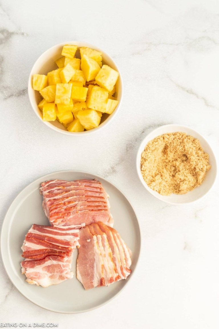 Bacon Wrapped Pineapple Bites: Perfect Appetizer Recipe - Eating on a Dime