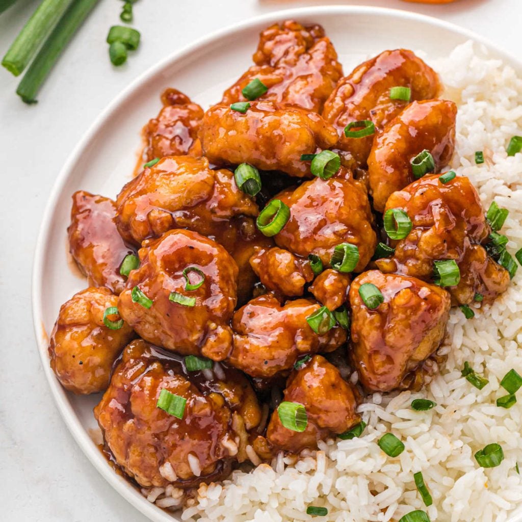 3 Ingredient Orange Chicken - Eating on a Dime