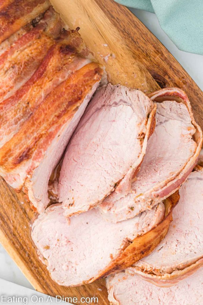 Bacon Wrapped Pork Loin - Eating on a Dime