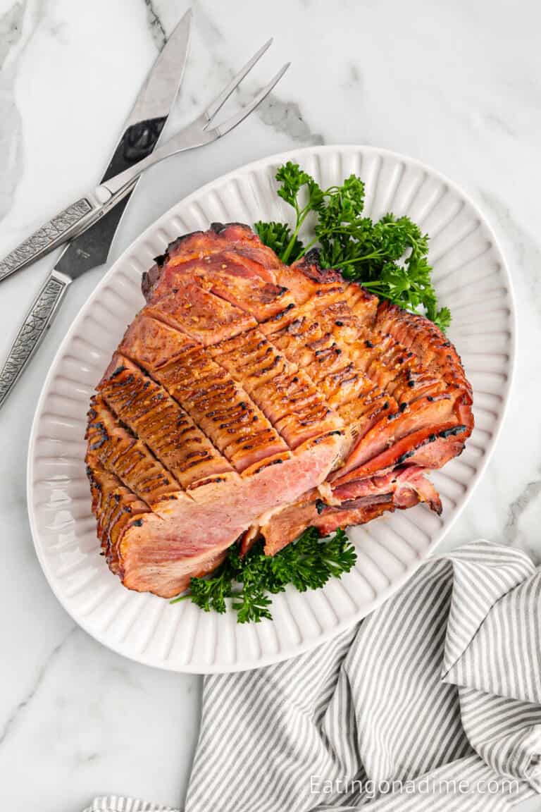 Bourbon Glazed Ham Recipe - Eating on a Dime