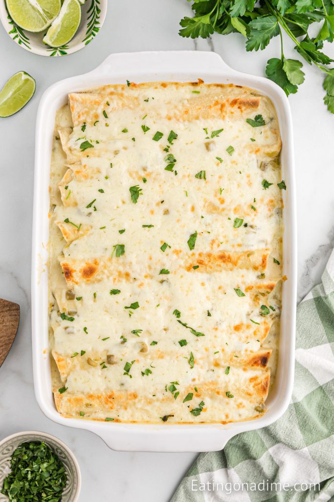 White Chicken Enchiladas Recipe Eating On A Dime