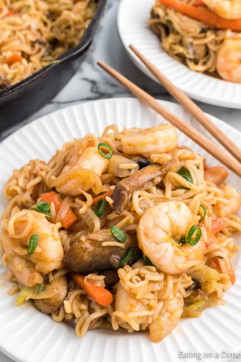 Shrimp Yakisoba - Eating on a Dime