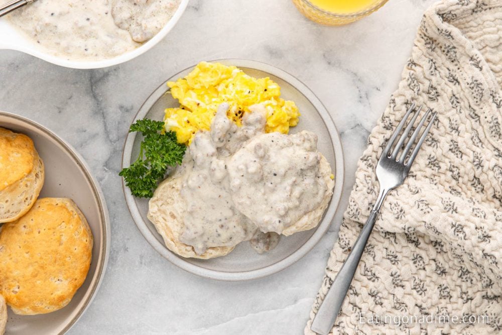 Biscuits and Gravy Recipe - Eating on a Dime