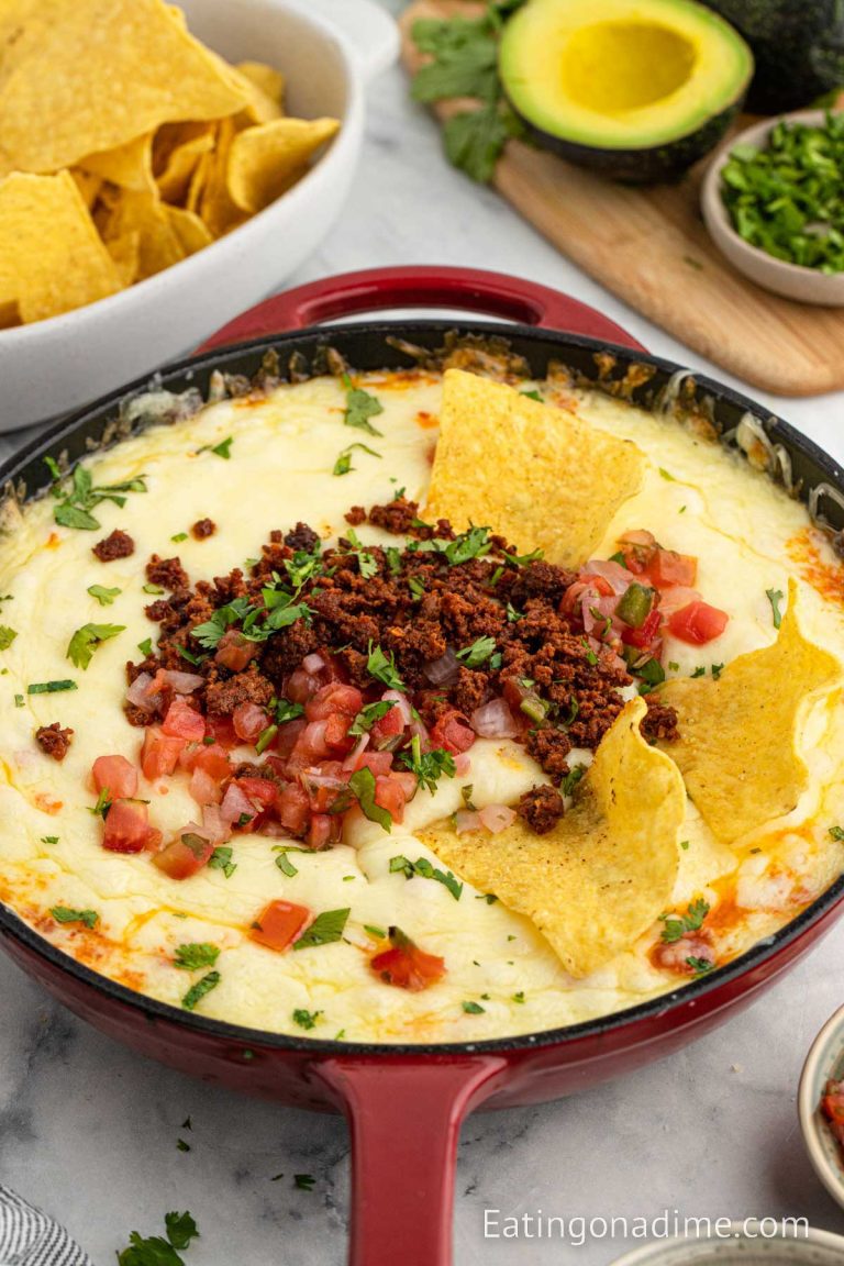 Queso Fundido con Chorizo - Eating on a Dime