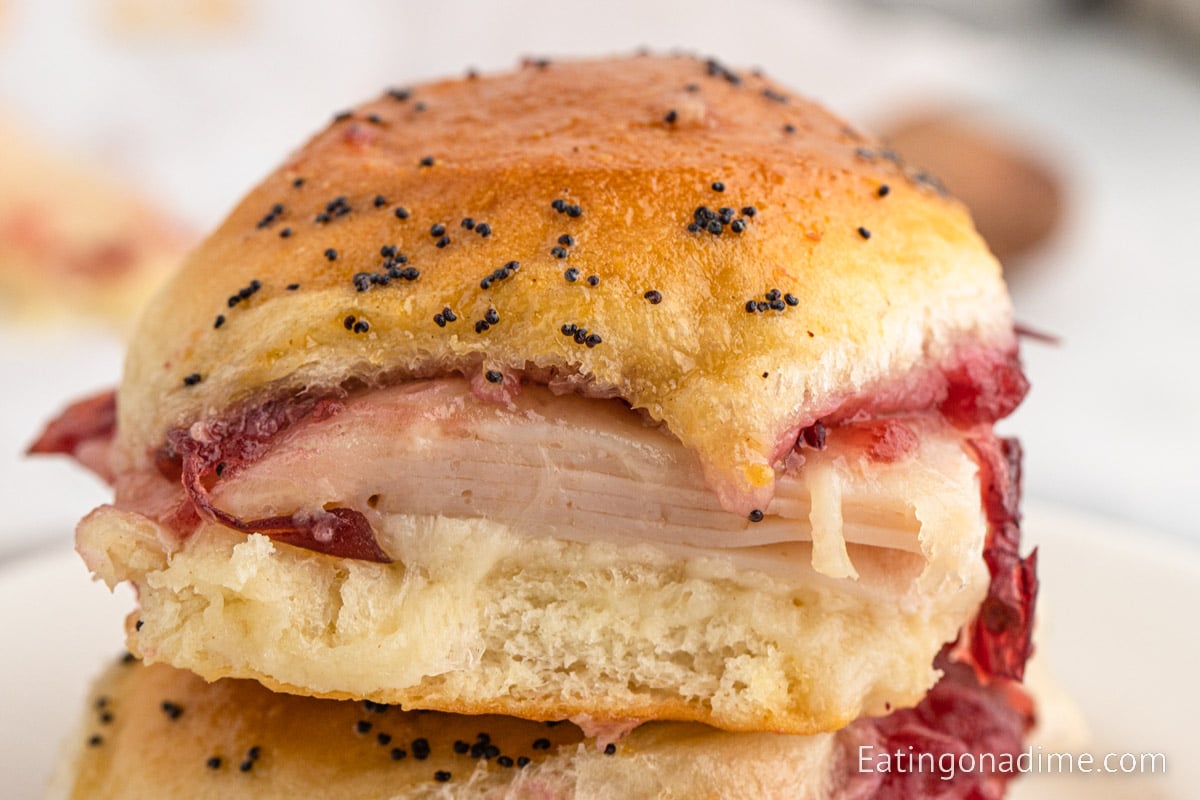 Turkey Sliders With Cranberry Sauce - Leftover Turkey Sliders