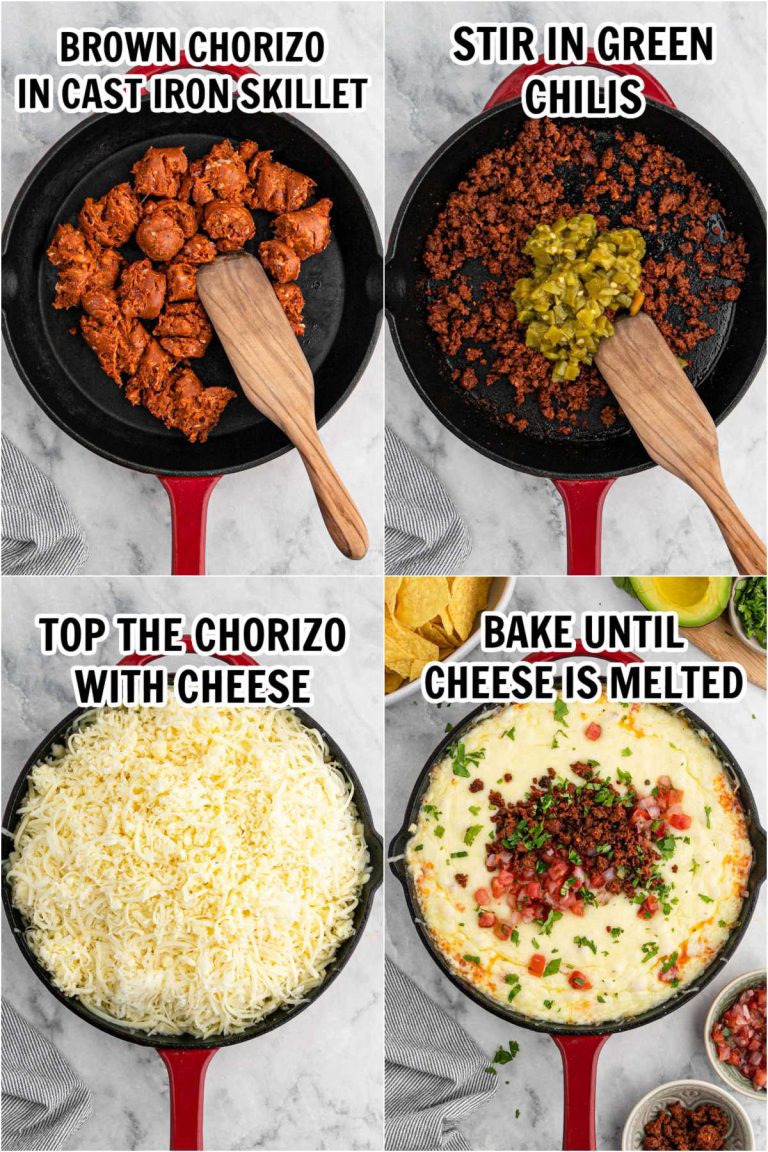 Queso Fundido con Chorizo - Eating on a Dime