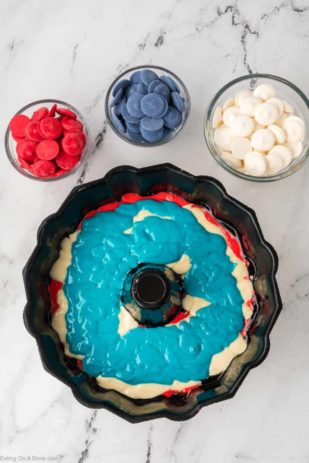 Red White and Blue Cake - Eating on a Dime