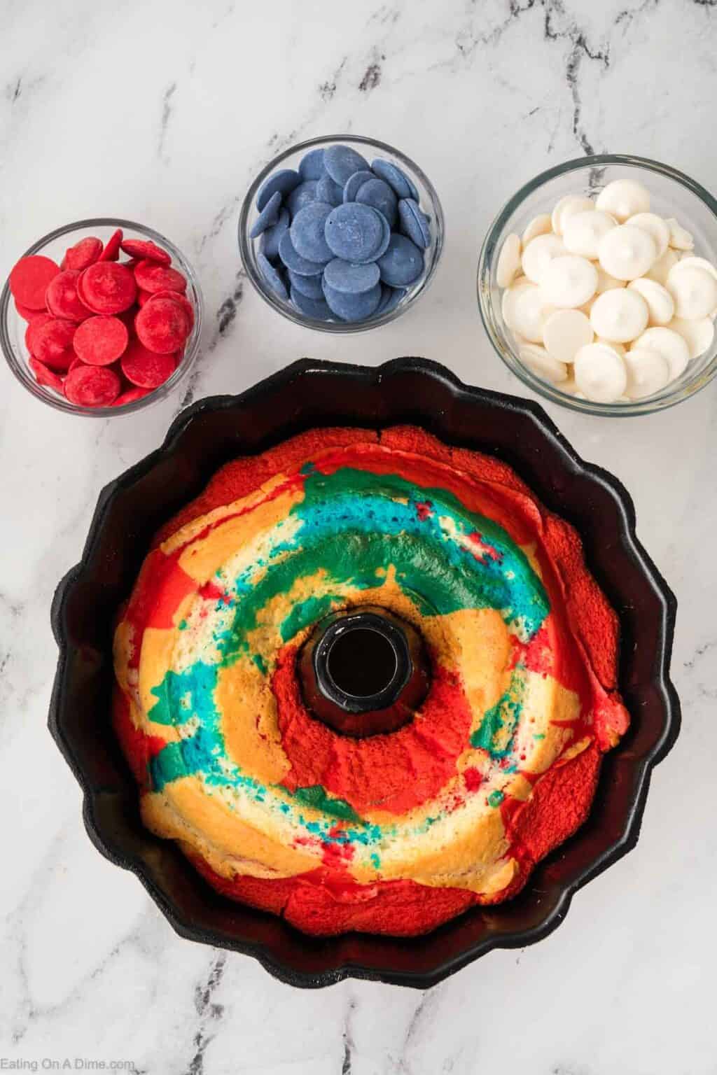 Red White and Blue Cake - Eating on a Dime