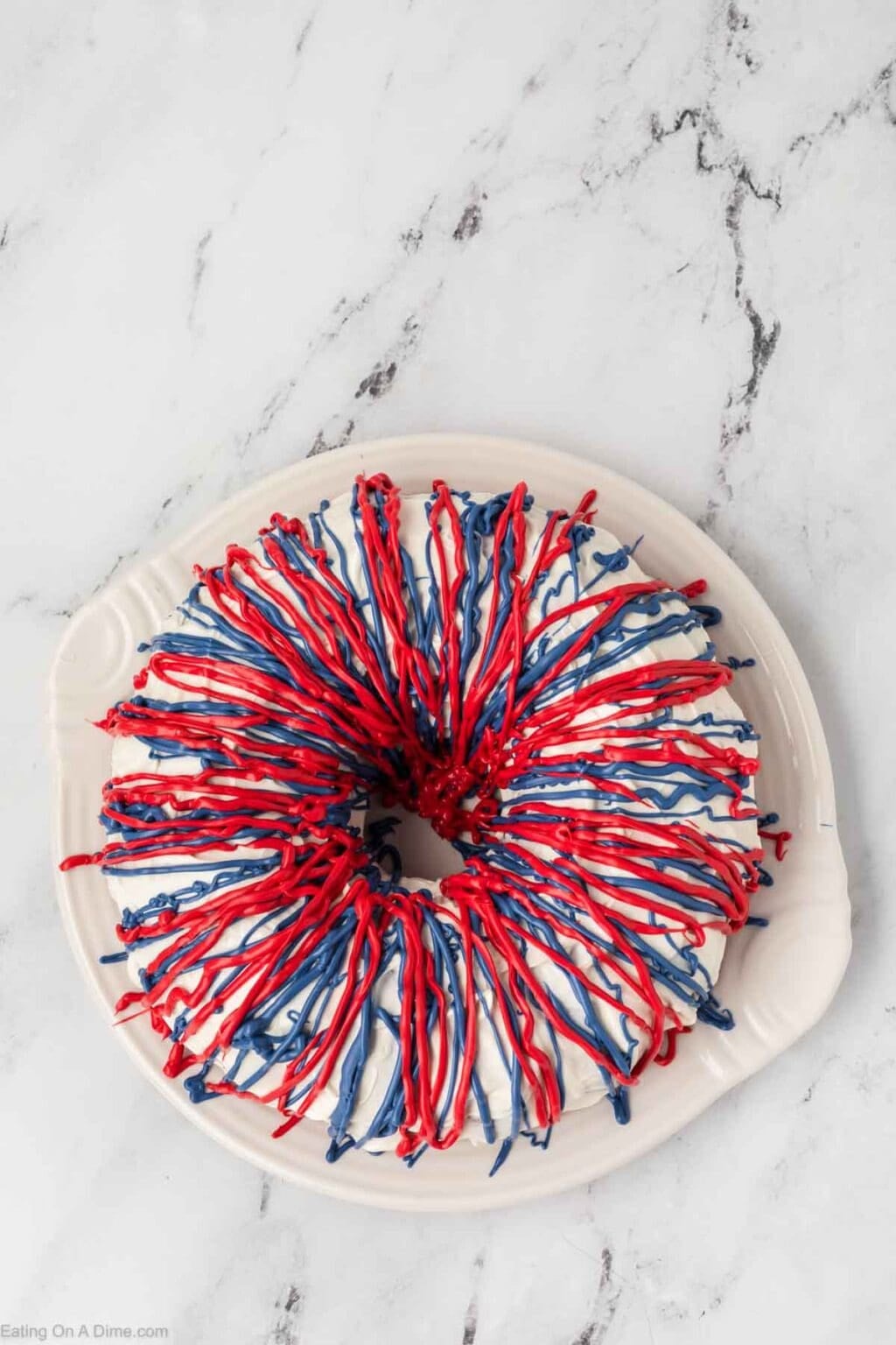 Red White and Blue Cake - Eating on a Dime