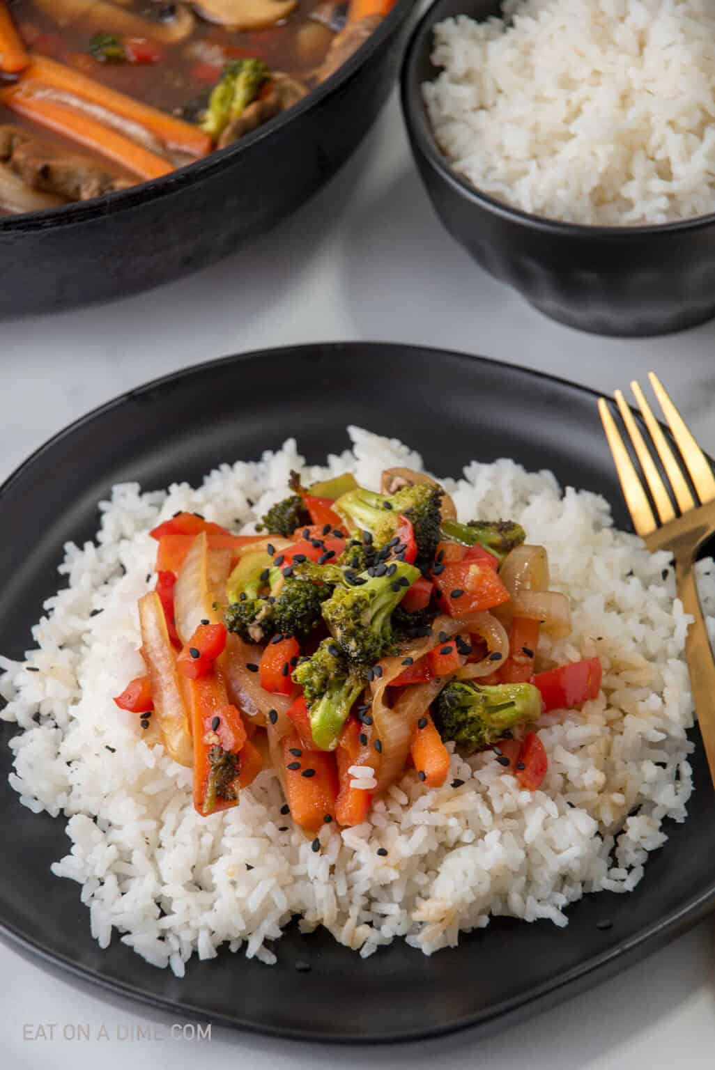Teriyaki Vegetables - Eating on a Dime