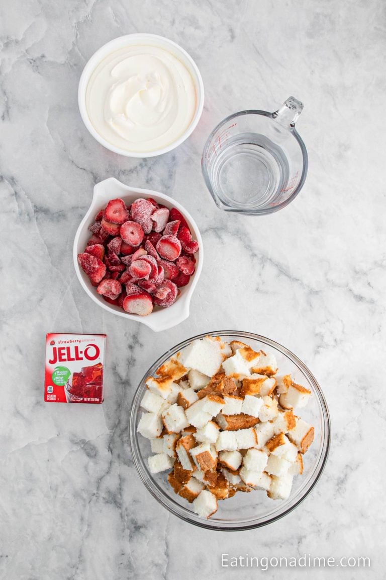 Strawberry Angel Food Cake Dessert - Eating on a Dime