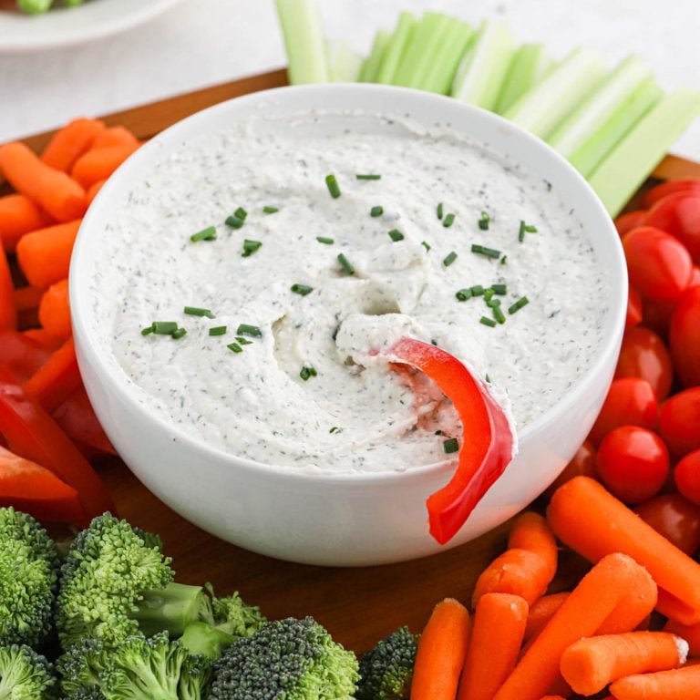 Cottage Cheese Ranch Dip - Eating on a Dime
