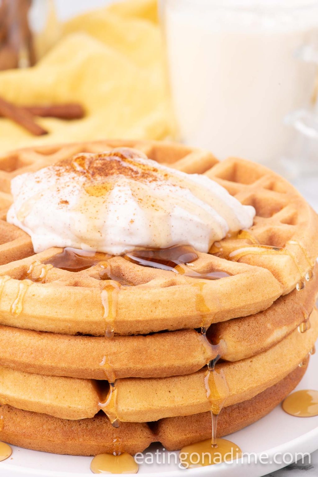 Eggnog Waffles - Homemade Waffle Recipe