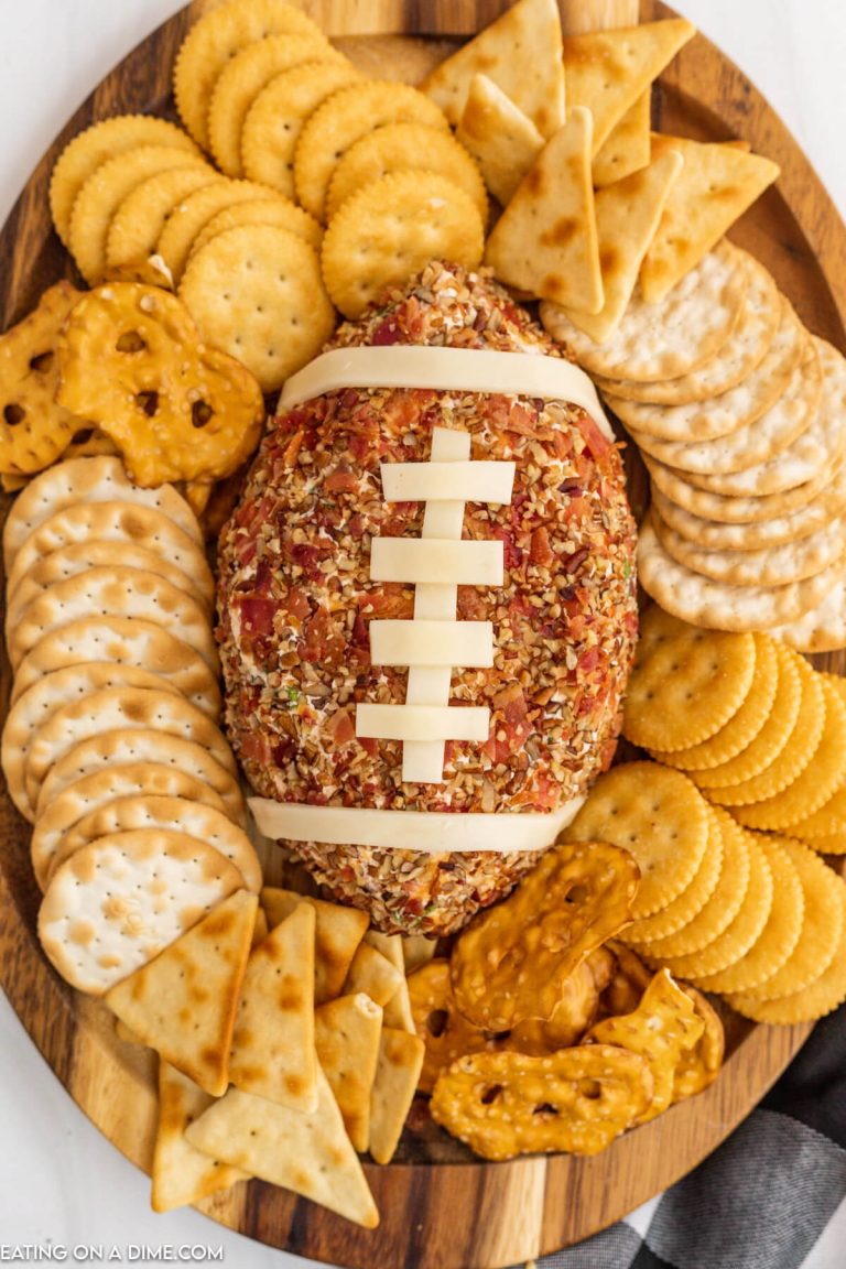 Football Cheese Ball - Eating on a Dime