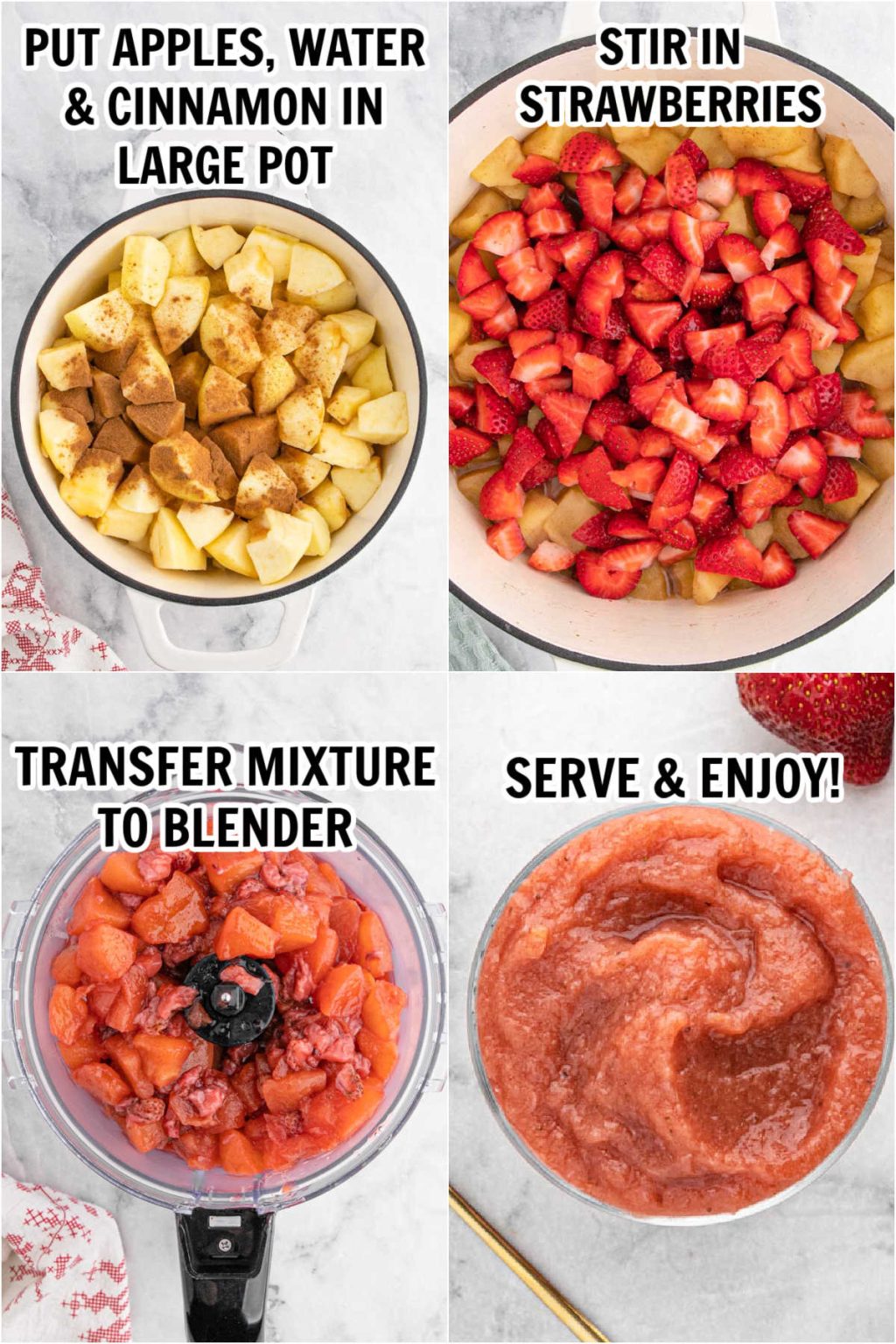 Strawberry Applesauce - Eating on a Dime