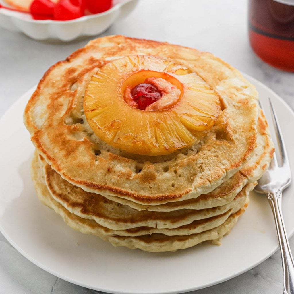 Pineapple Upside Down Pancakes - Eating on a Dime