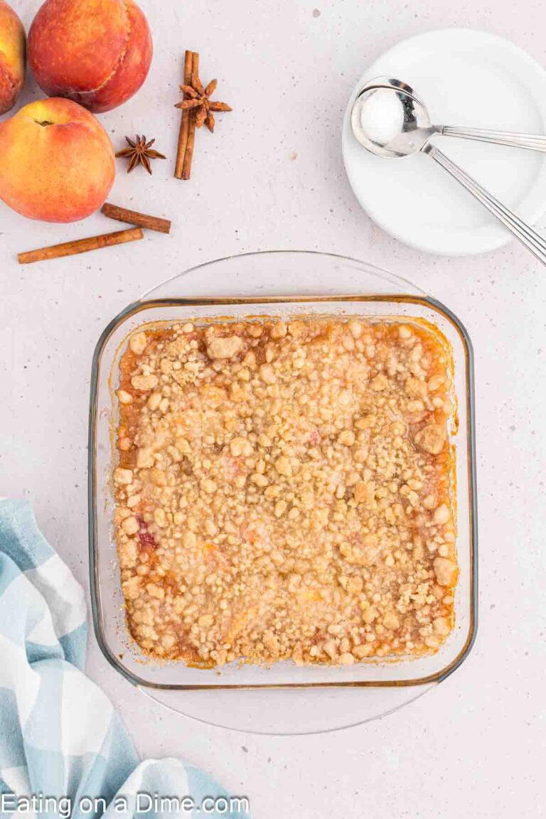 Peach Crumble - Eating on a Dime
