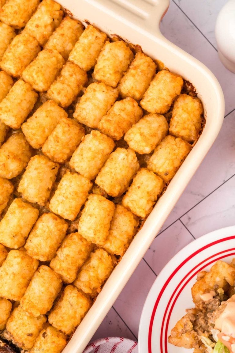 Big Mac Tater Tot Casserole - Eating on a Dime
