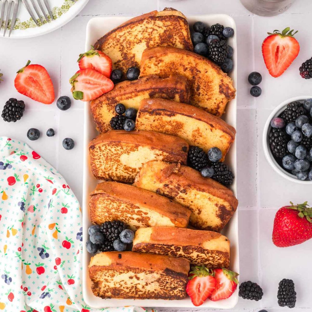 Pound Cake French Toast - Eating on a Dime