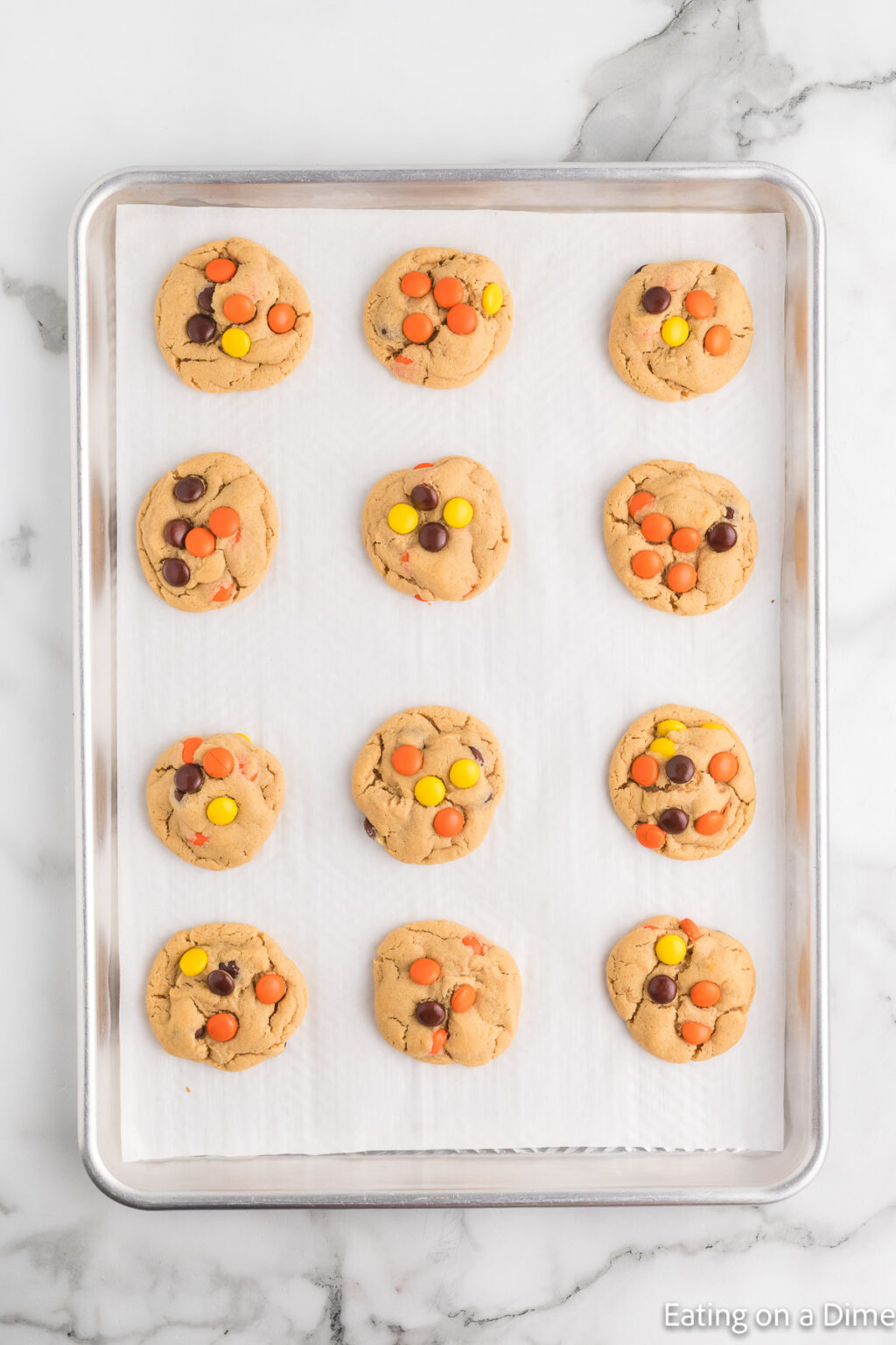 Reese's Pieces Cookies - Eating on a Dime