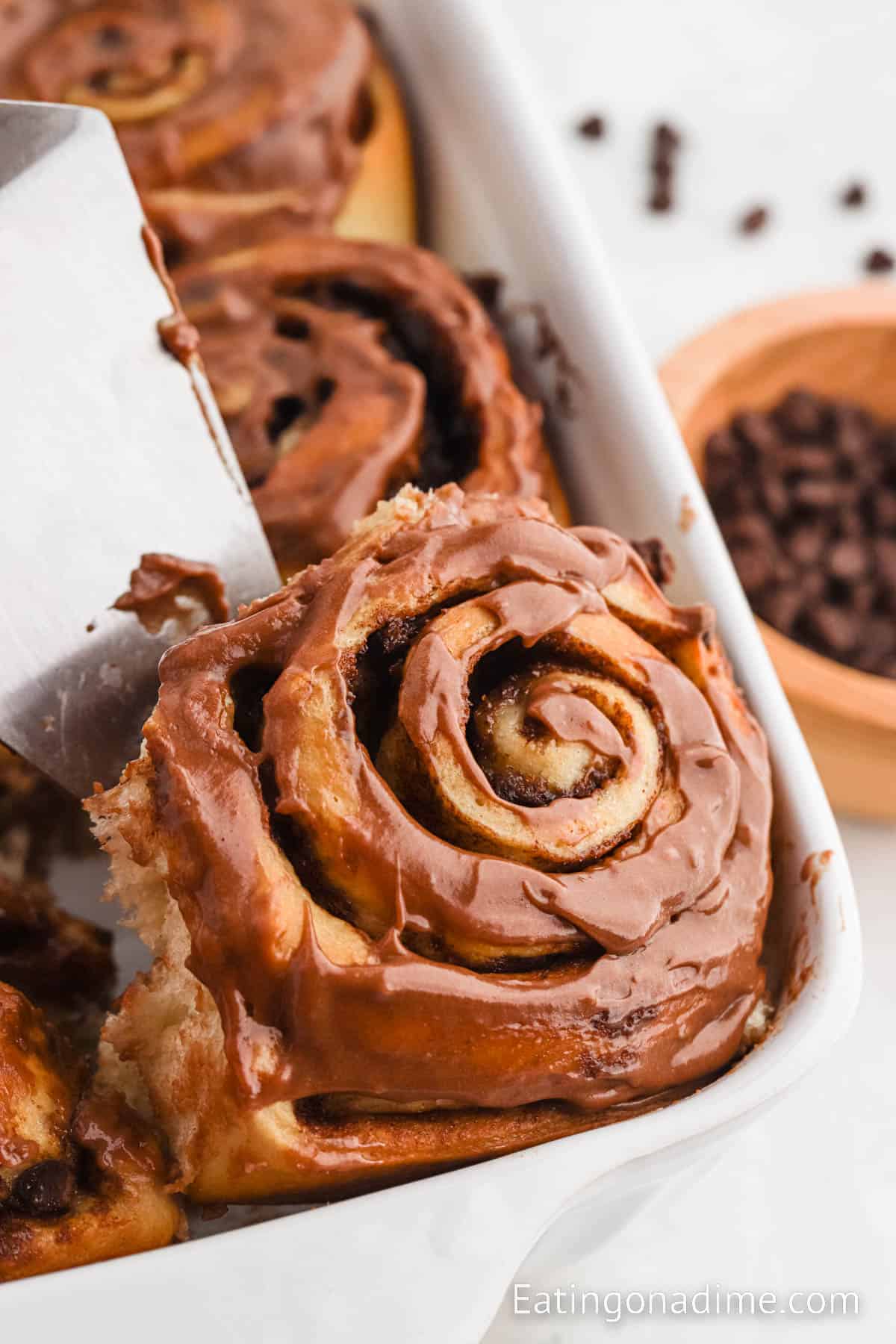 Chocolate Cinnamon Rolls - Eating on a Dime