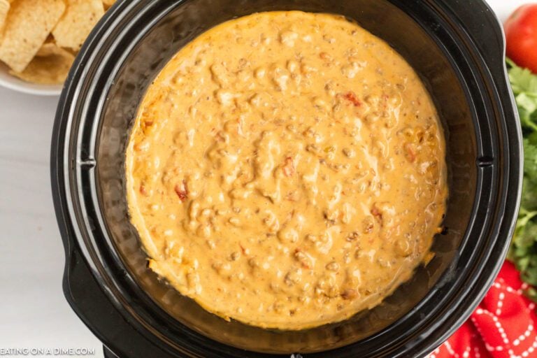 Crock Pot Rotel Dip Recipe - Easy rotel dip with just 3 ingredients!