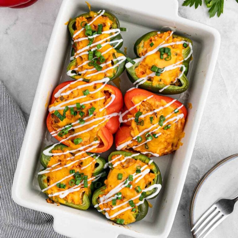 Buffalo Chicken Stuffed Peppers