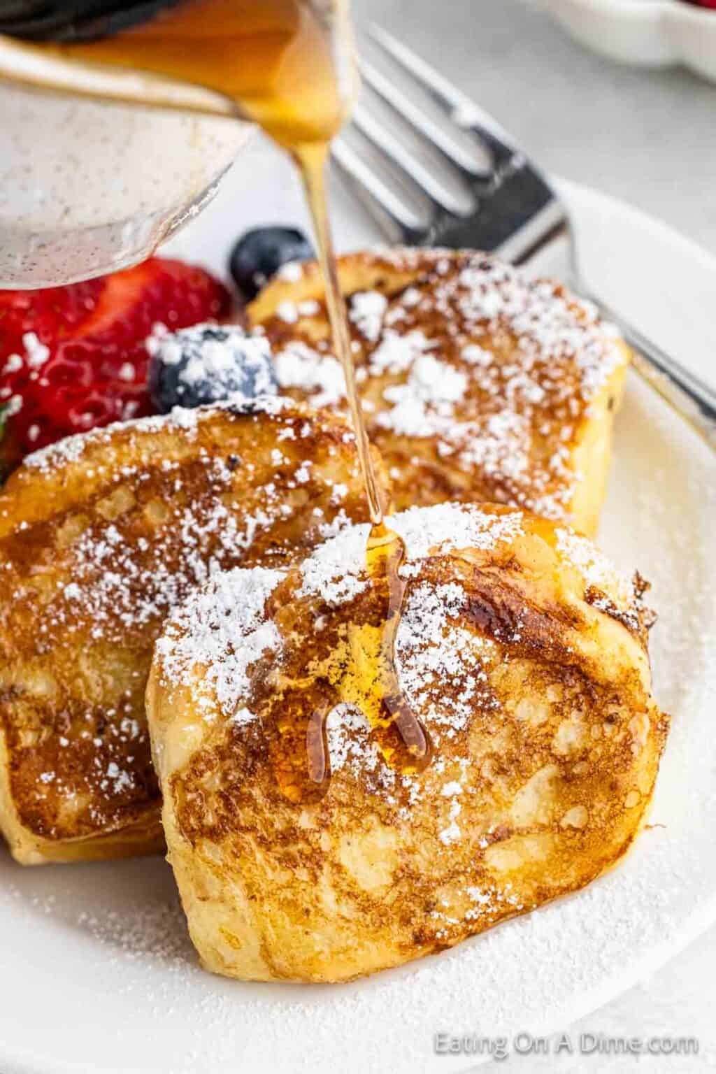 Hawaiian Roll French Toast - Eating on a Dime