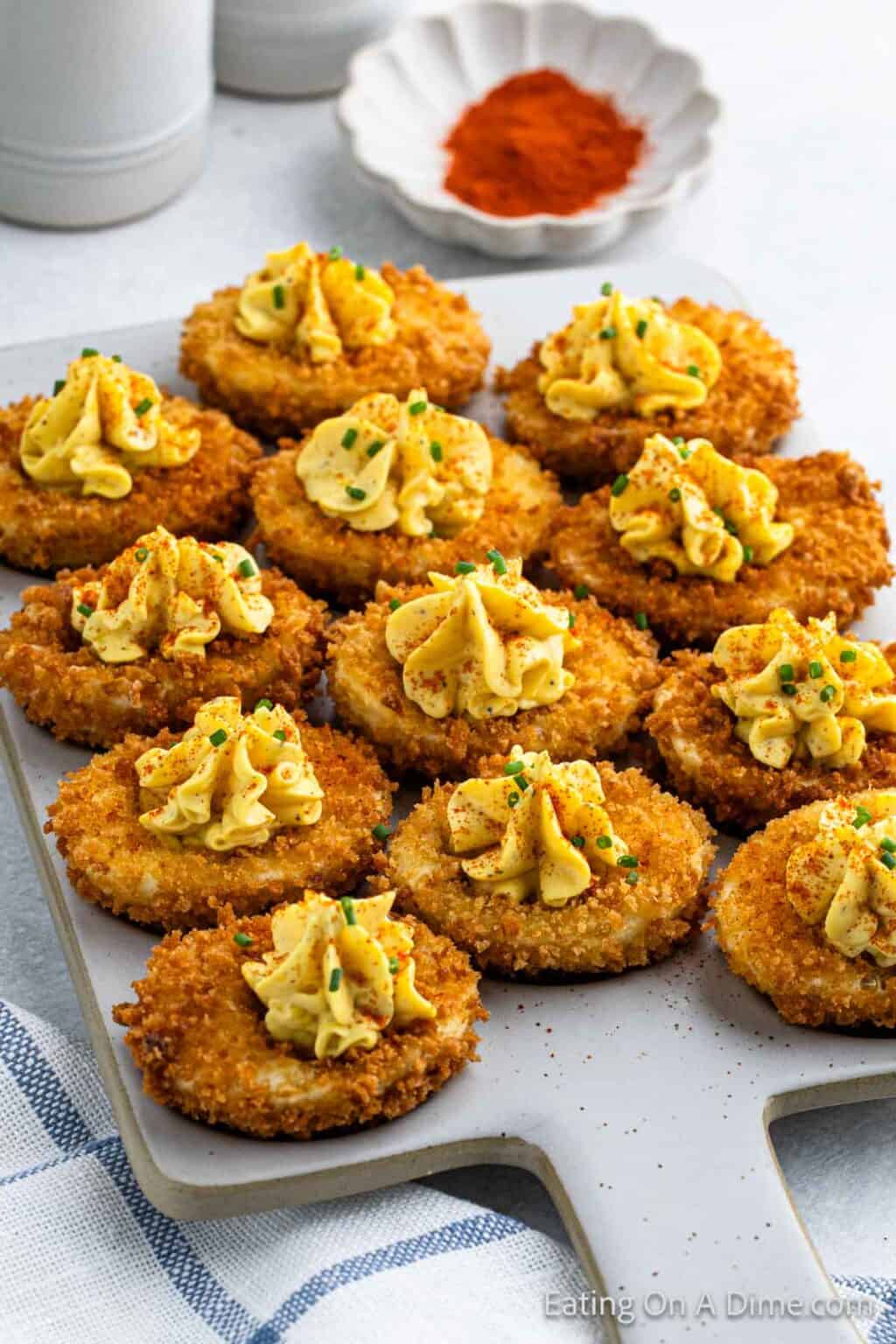 Fried Deviled Eggs - Eating on a Dime