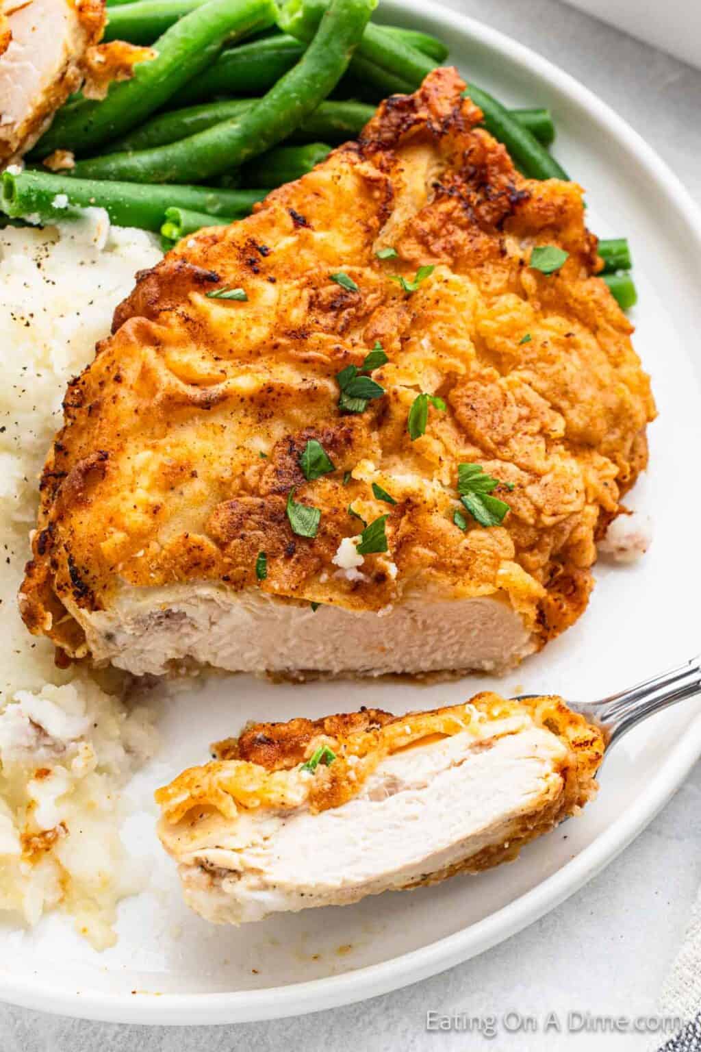 Fried Chicken Breasts - Eating on a Dime