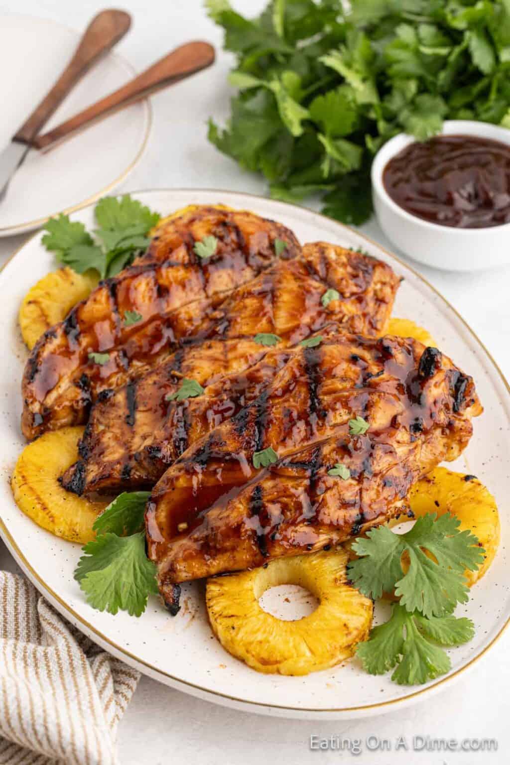 Grilled Hawaiian BBQ Chicken - Eating on a Dime