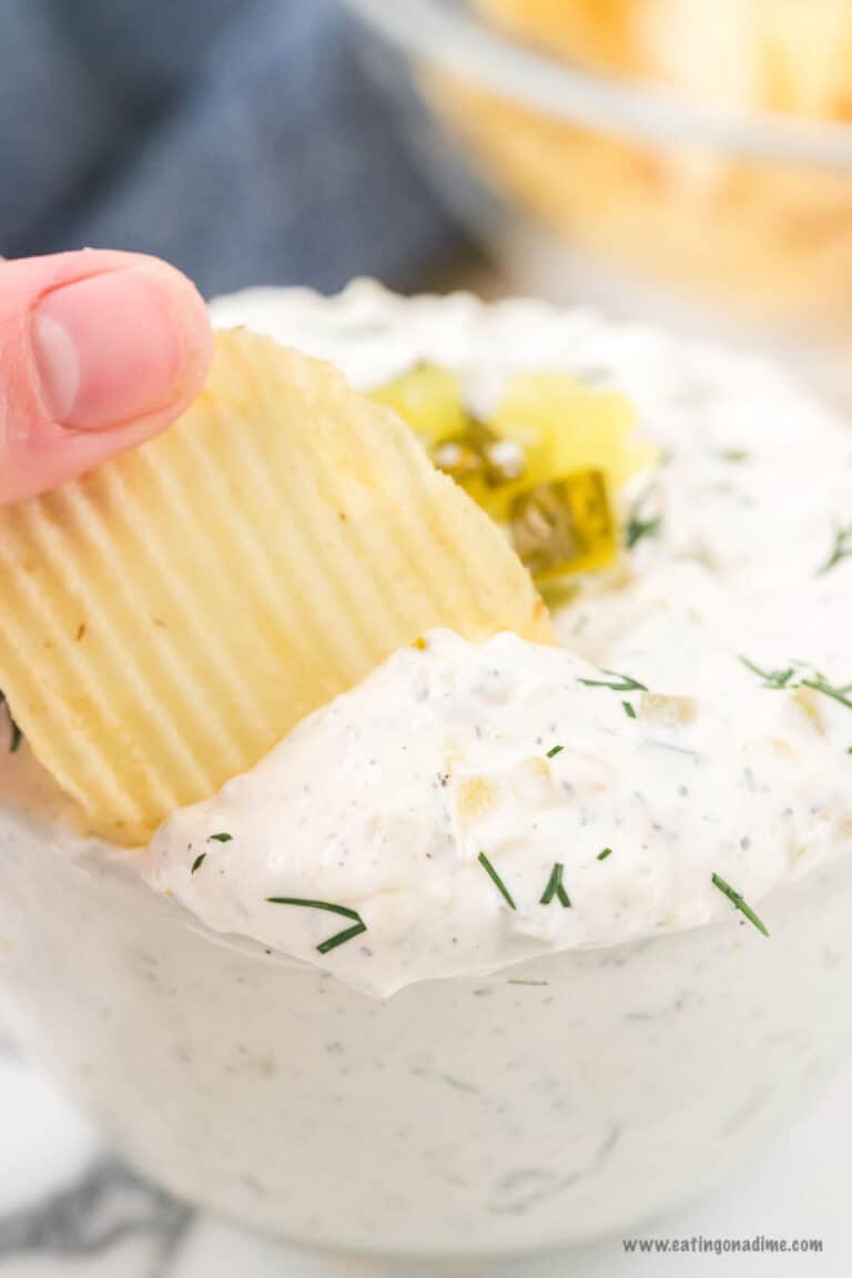 Dill Pickle Dip Recipe - Eating on a Dime