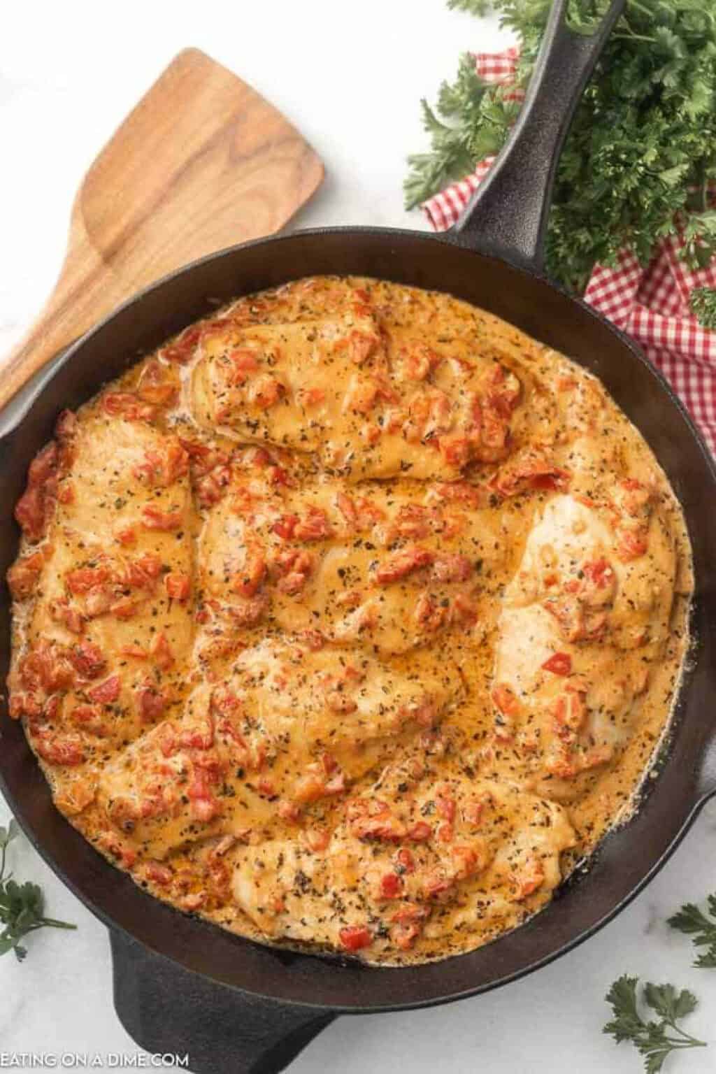 Roasted Red Pepper Chicken - Eating on a Dime